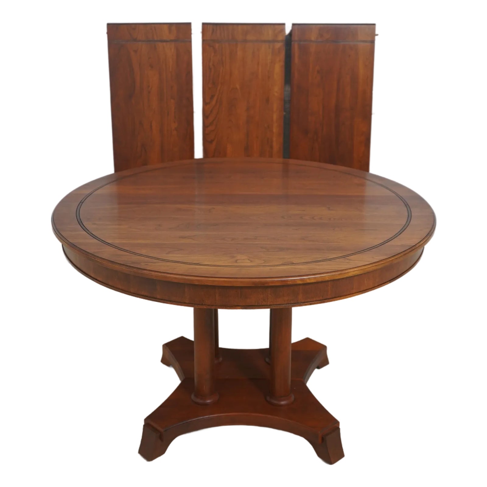 Stickley French Empire Style Round Cherry Dining Room Table | Chairish