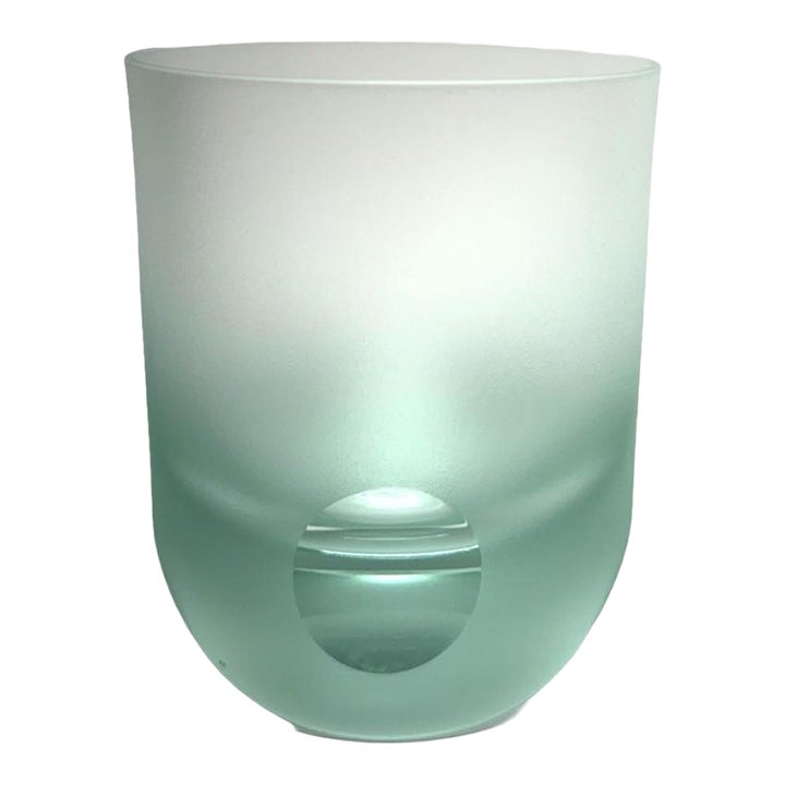 Teal Moser Frosted Tipsy Whiskey Glass New in Box | Chairish