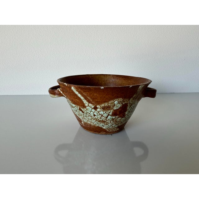 1980's Vintage Organic Art Studio Pottery Bowl W/ Handles, Signed ...