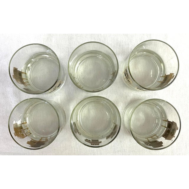 Mid Century Signed Couroc Fish Pattern Rocks Glasses- Set of 6 | Chairish