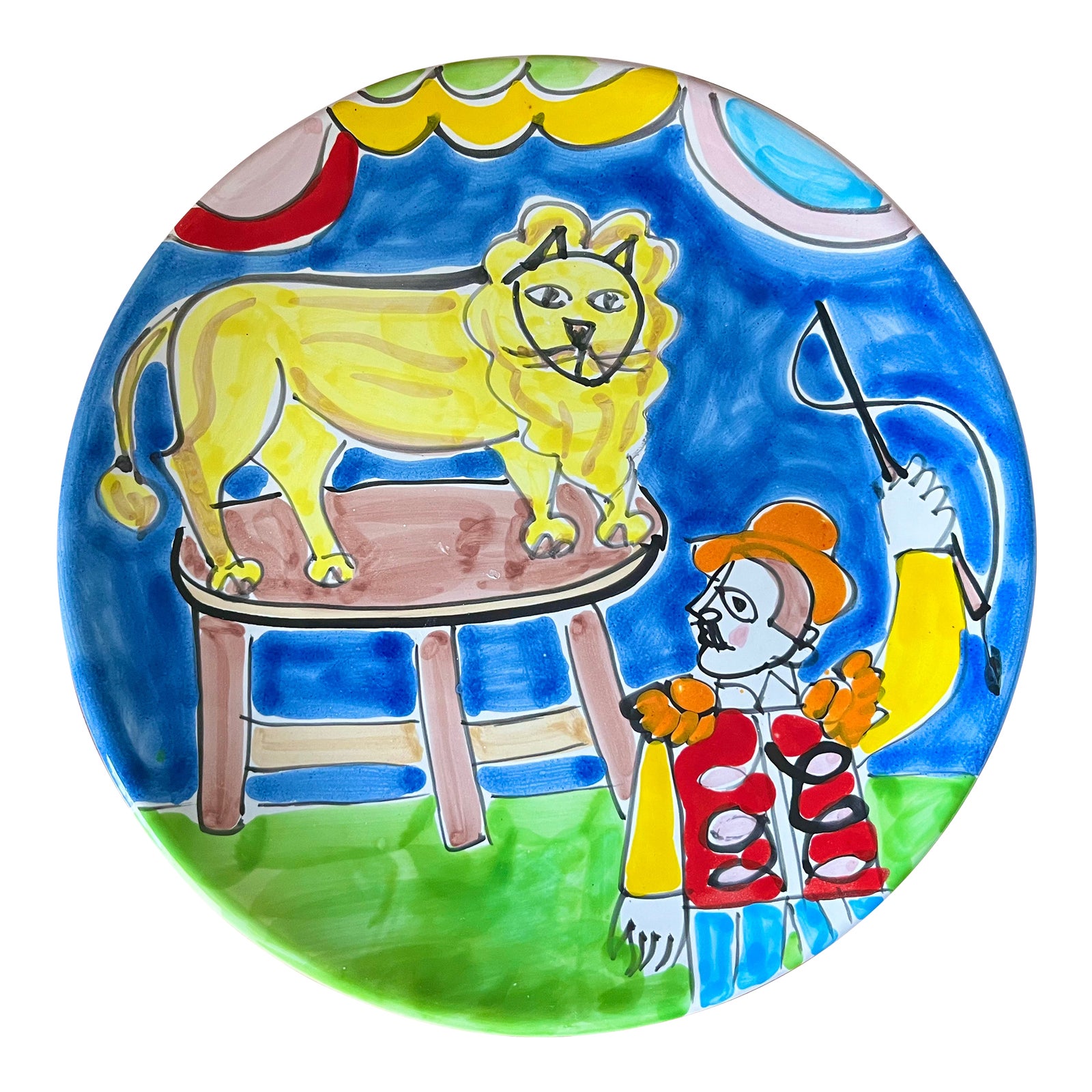 La Musa Italian Faience "Carnavale" Wall Plate | Chairish