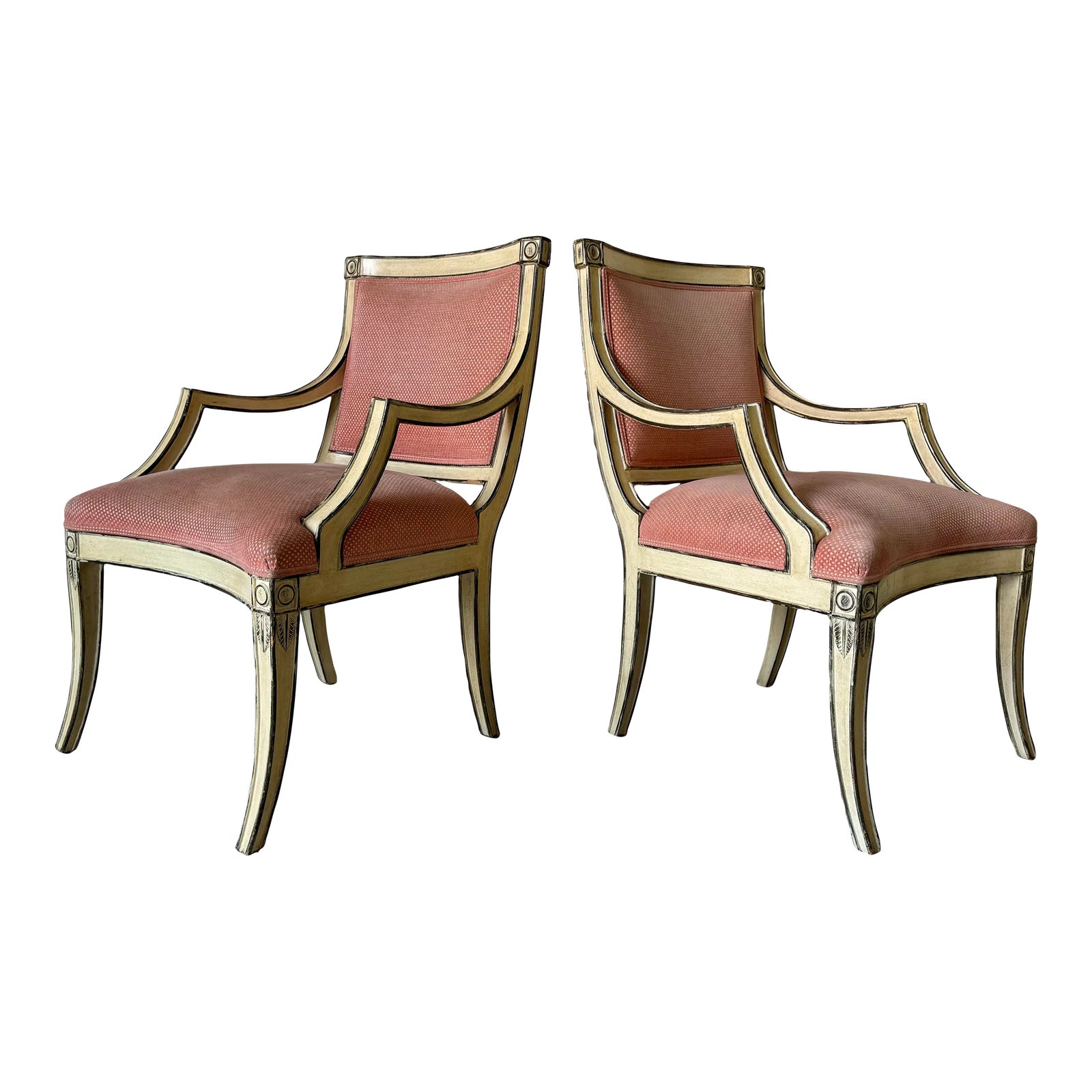 J. Robert Scott Neoclassical Klismos - Style Accent Chairs - a Pair ...
