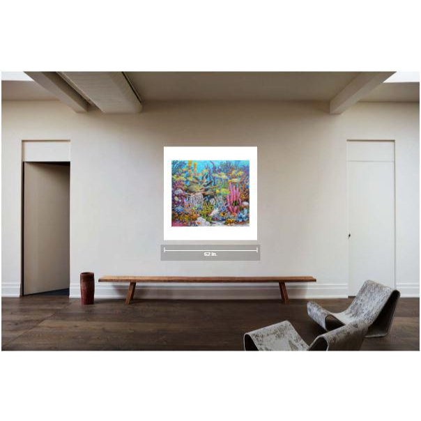Henry David Potwin "Large Underwater Fish Painting" Colorful Realist ...