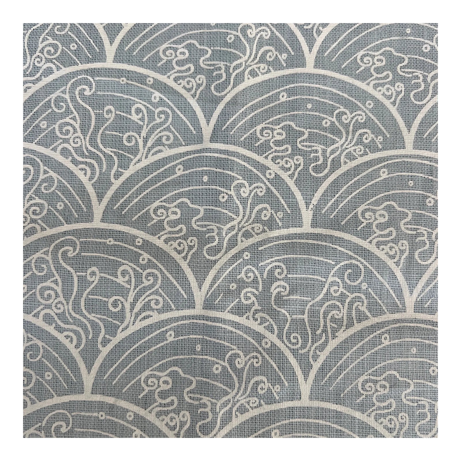 Katie Ridder Holland & Sherry Wave Reverse Custom Pale Blue Linen ...