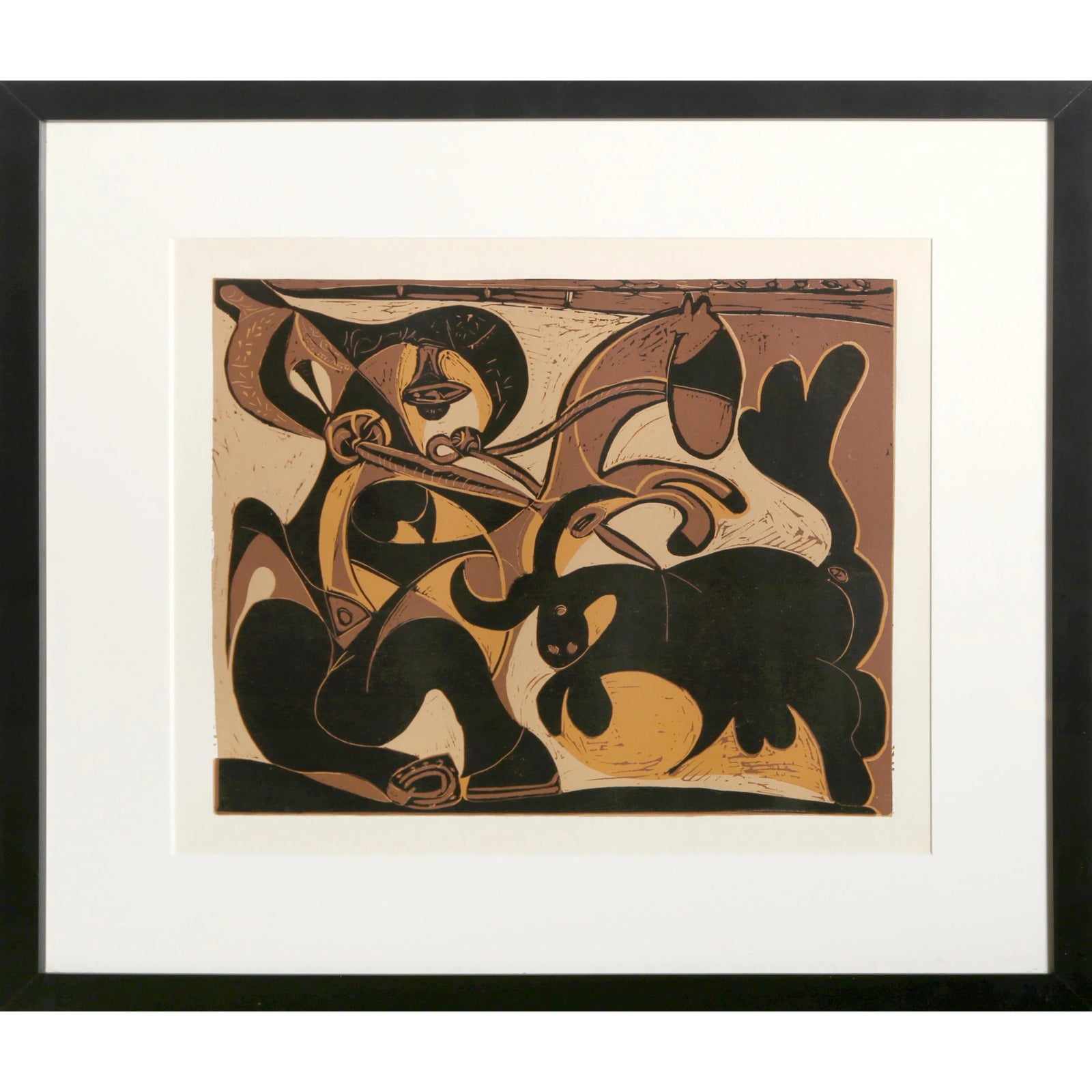 Pique (8), Pablo Picasso Linocut | Chairish