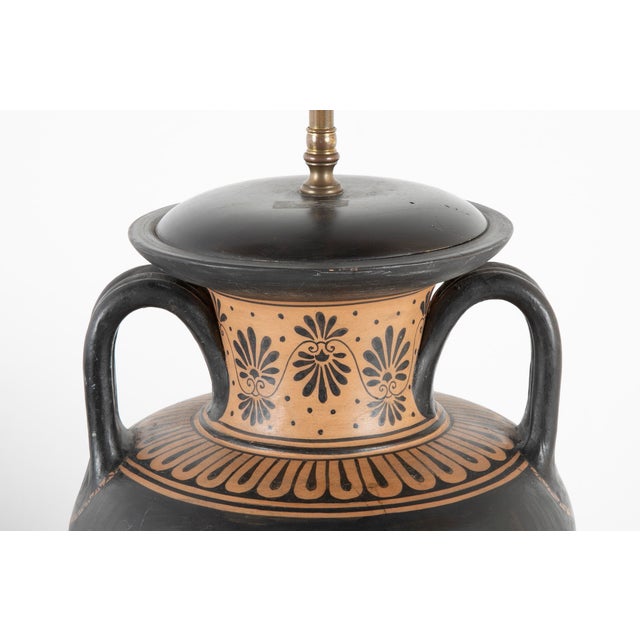 Ancient Greek Style Pottery Urn Form Table Lamp | Chairish