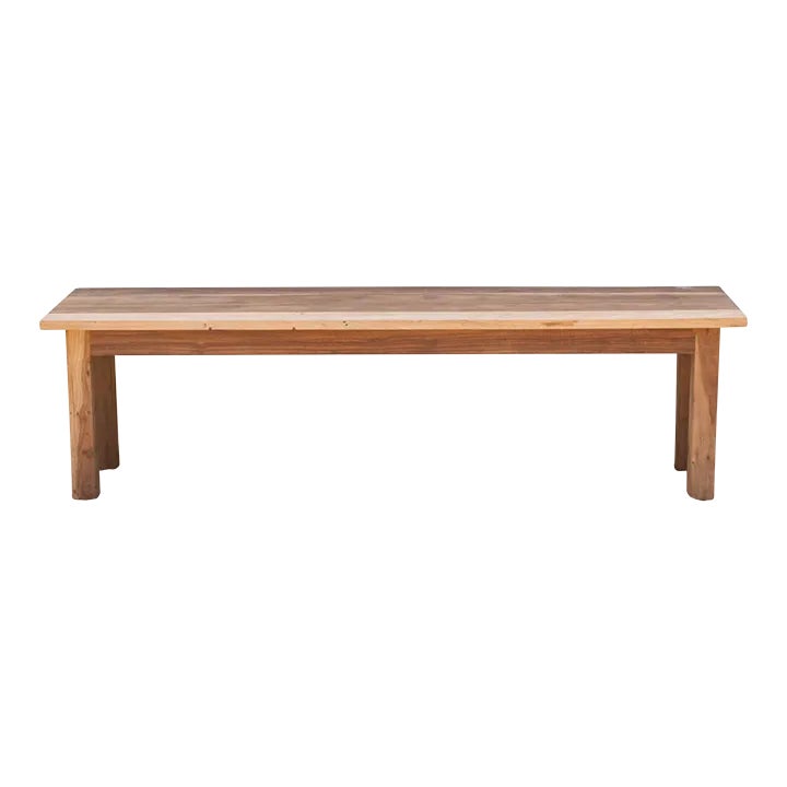 Reclaimed Teak Colonial Bench | Chairish
