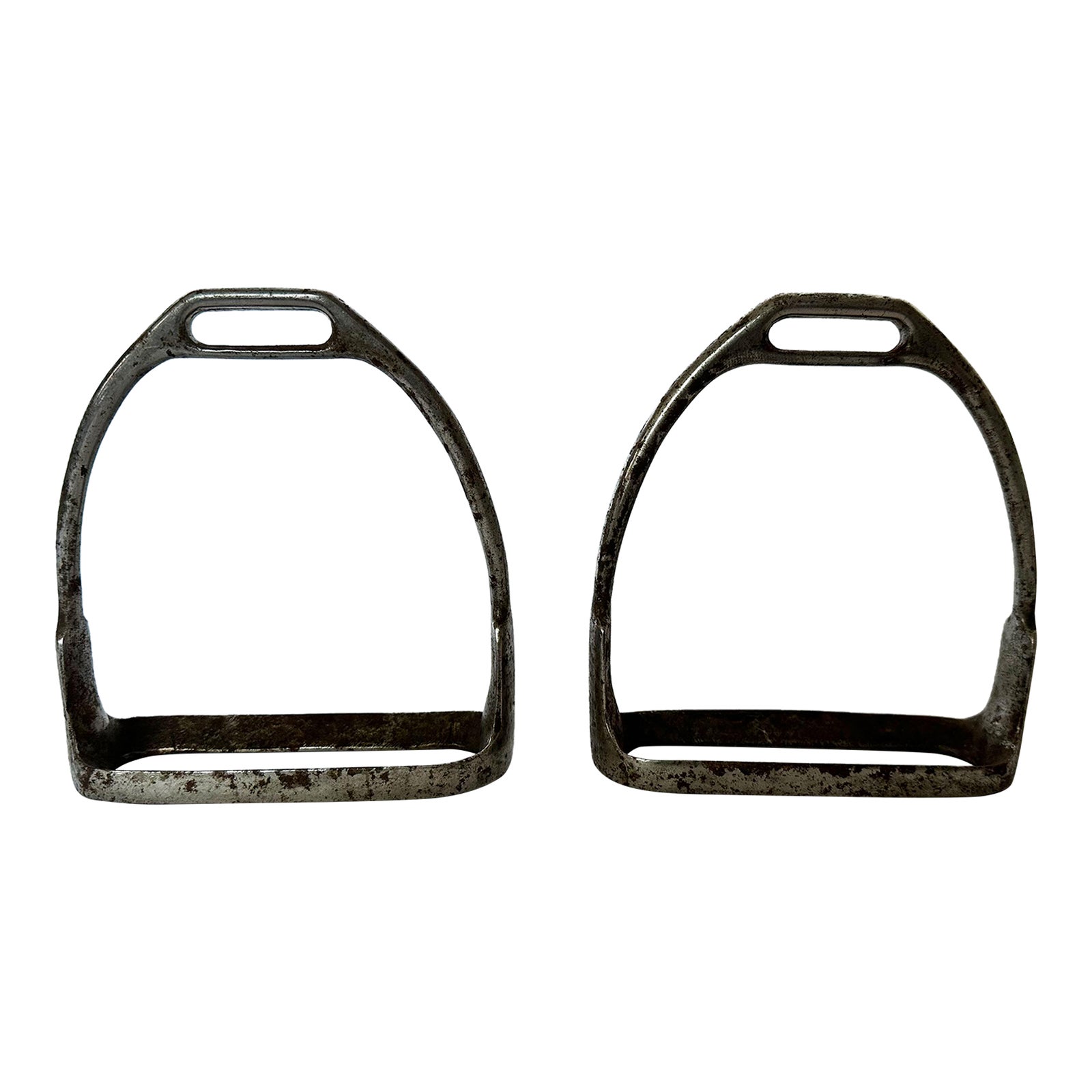 1918 Antique Us Cavalry Horse Saddle Stirrups, Set of 2 | Chairish
