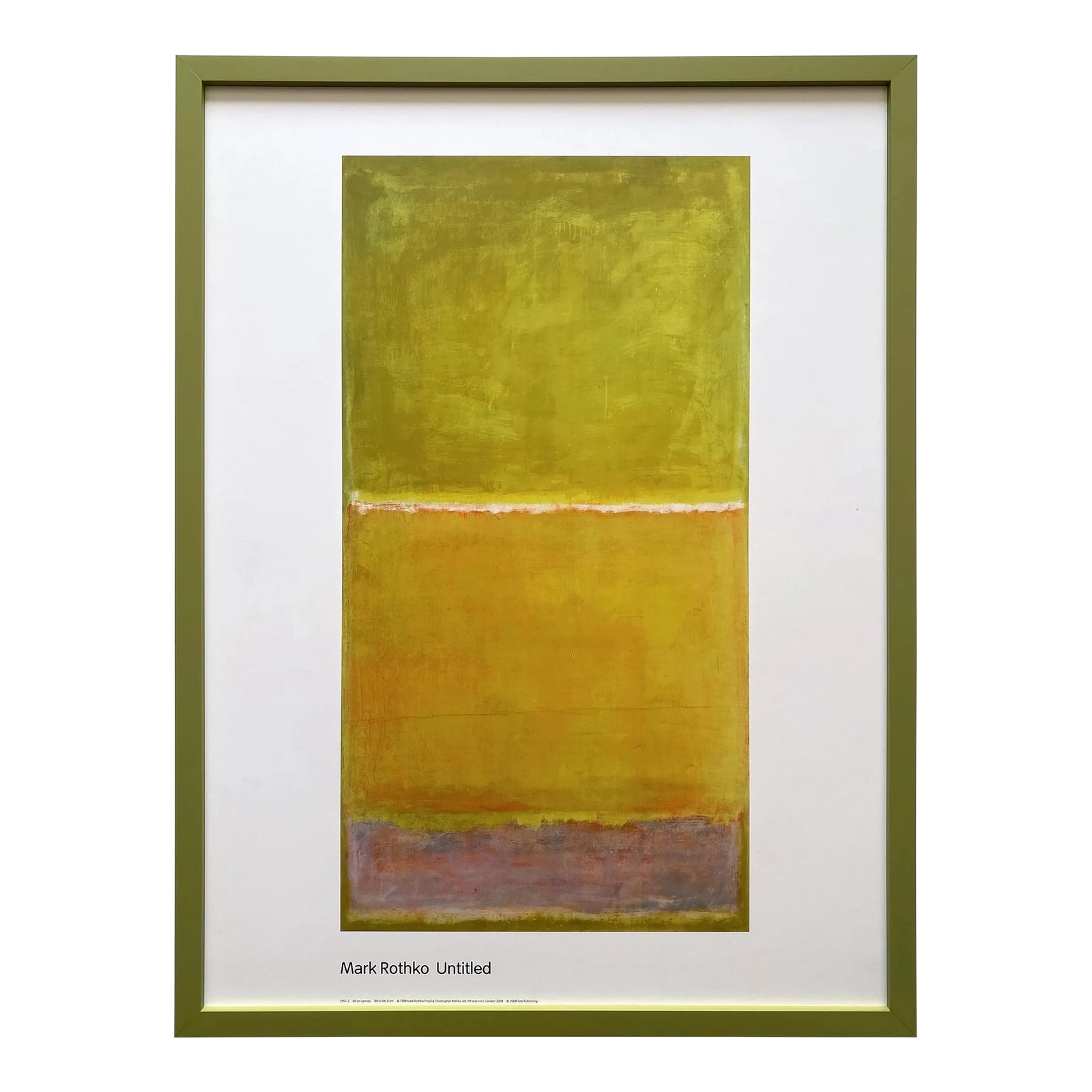Mark Rothko Vintage Offset Lithograph Print Framed Abstract ...