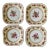 Vintage Gold Castle Floral Design Porcelain Square Plates Set of 4 ...