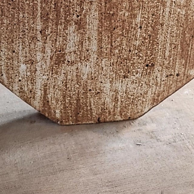 Ceramic Square Vase With Rust Color | Chairish