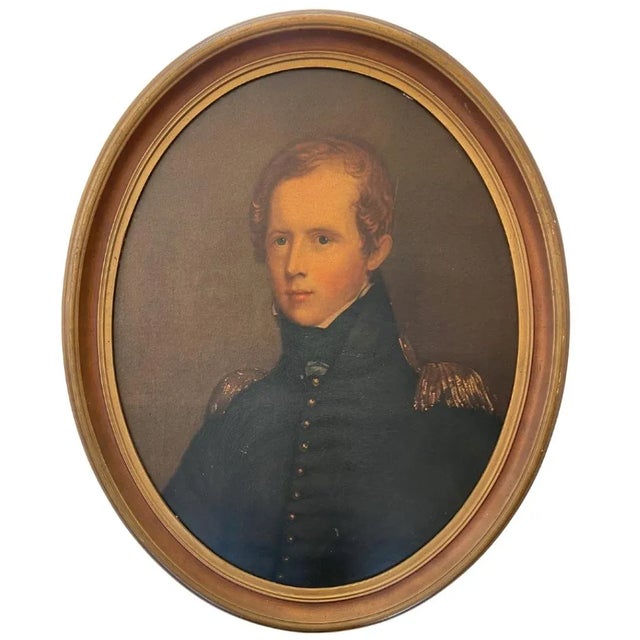 Early 20th C. Major John Biddle Portrait Reproduction Print on Board ...