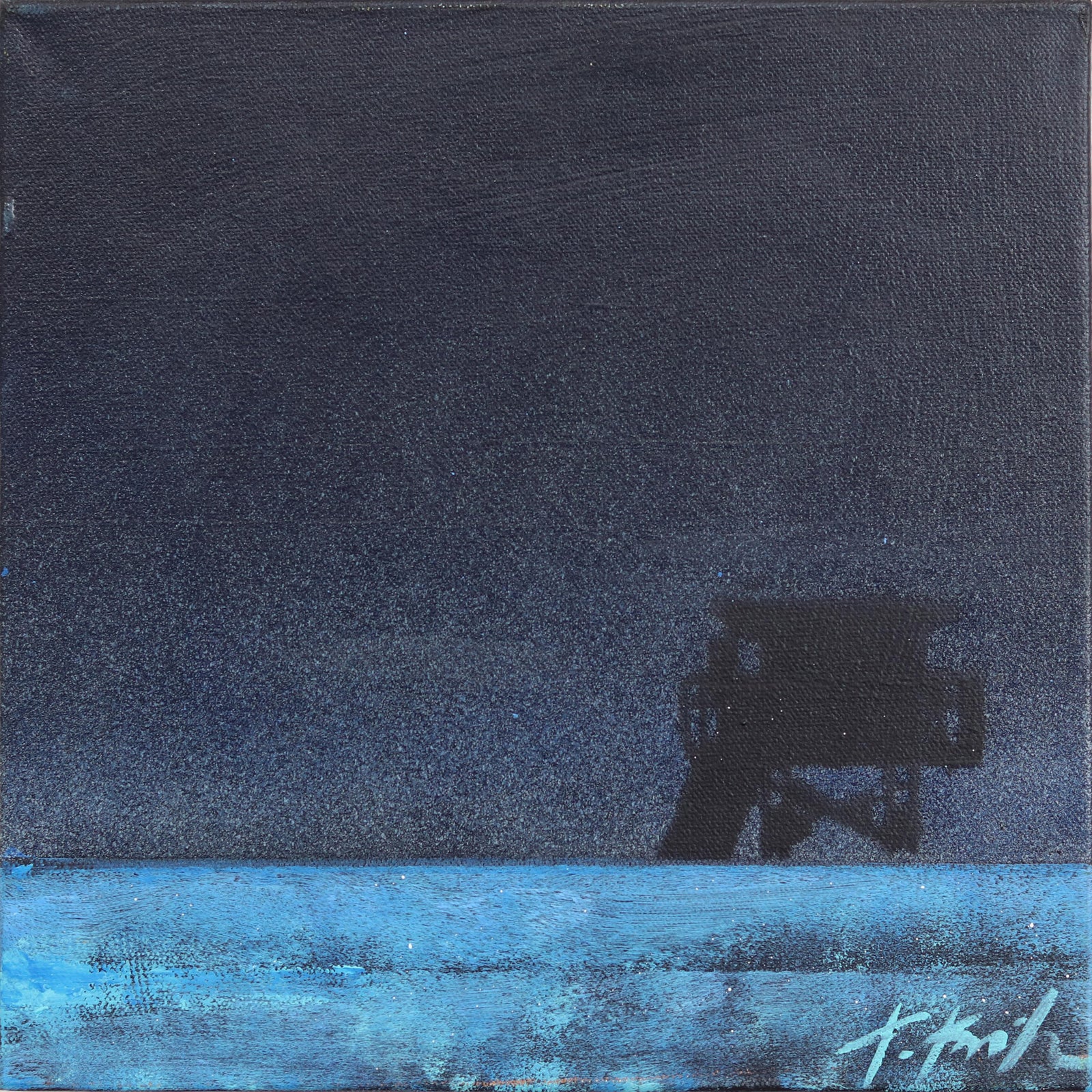 Midnight Electric - Blue Lifeguard Stand on Beach Oceansacpe Original ...