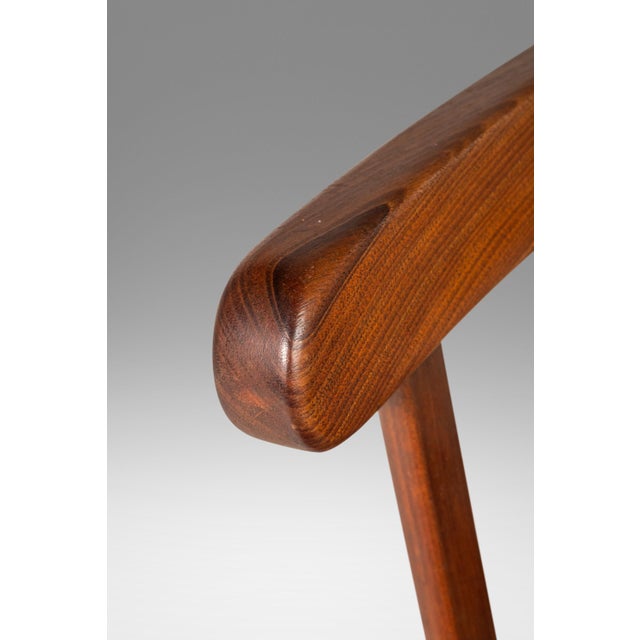 Set of 2 Mid-Century Modern Angular Arm Chairs in Walnut & Velour by ...