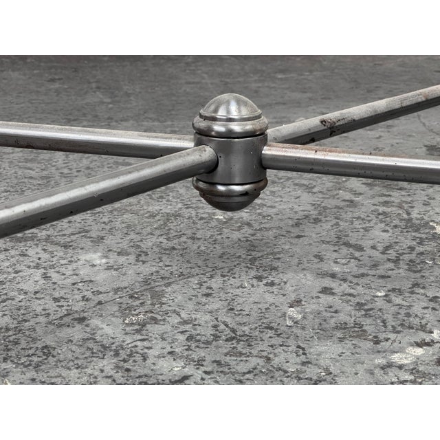 X-Frame Metal + Glass Coffee Table | Chairish