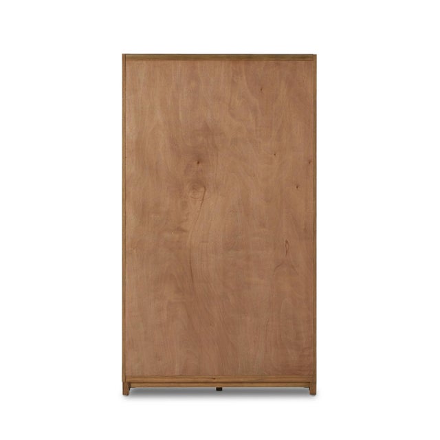 Millie Panel And Glass Door Cabinet Drifted Oak Chairish
