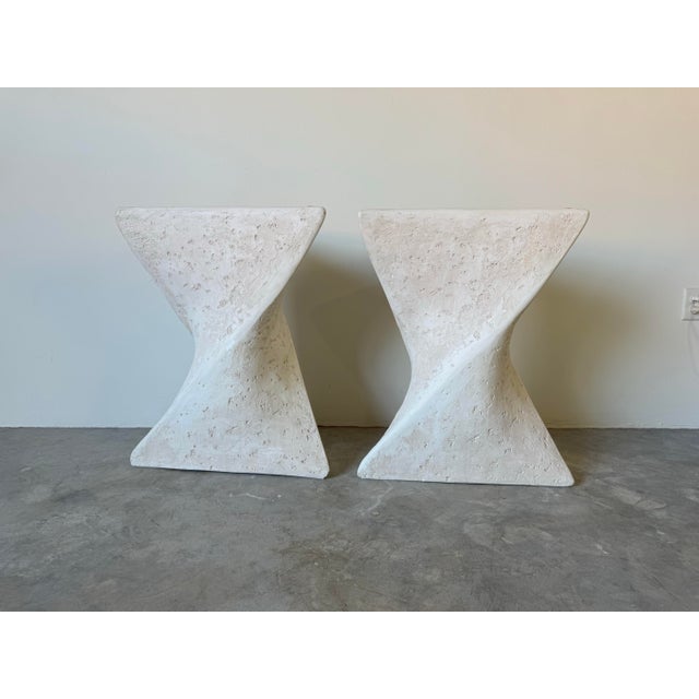 1980's Postmodern Sculptural Twist Plaster Console- Dining Table Bases ...
