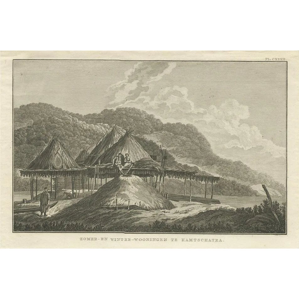James Cook, Summer & Winter Houses, Kamchatka Cook Voyage, 1803 ...
