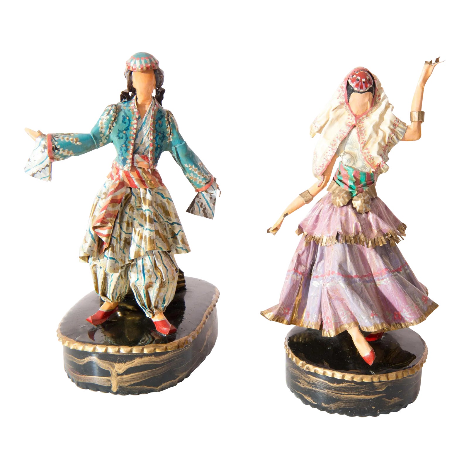 1970s Lee Menichetti Costumed Turkish Sculptures- a Pair | Chairish