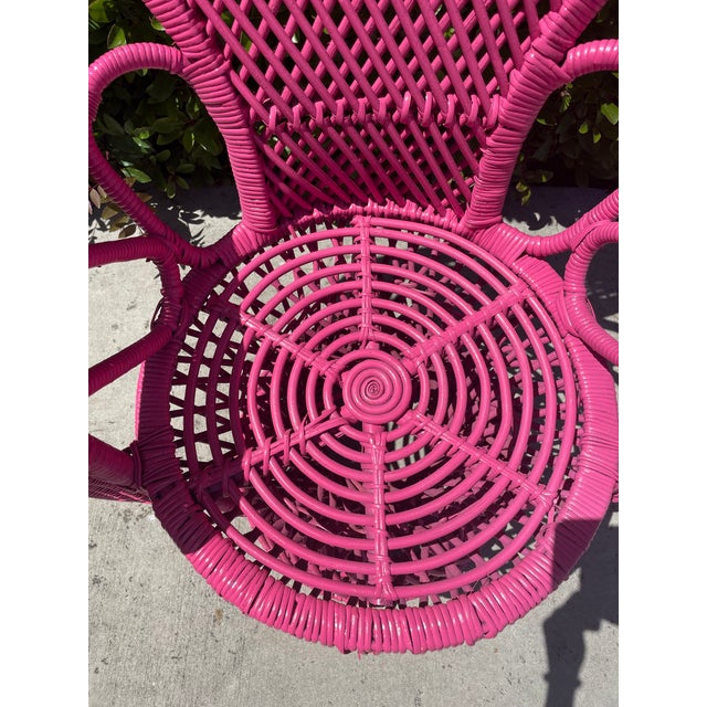1970s Barbie Pink Peacock Chair | Chairish
