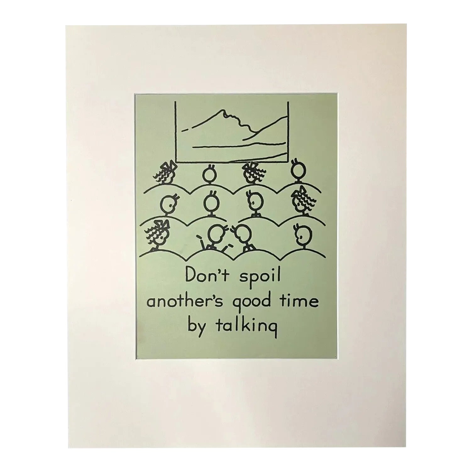 Vintage 1940s 2-Sided Good Manners Poster in 16x20 Mat: Don't Spoil a ...