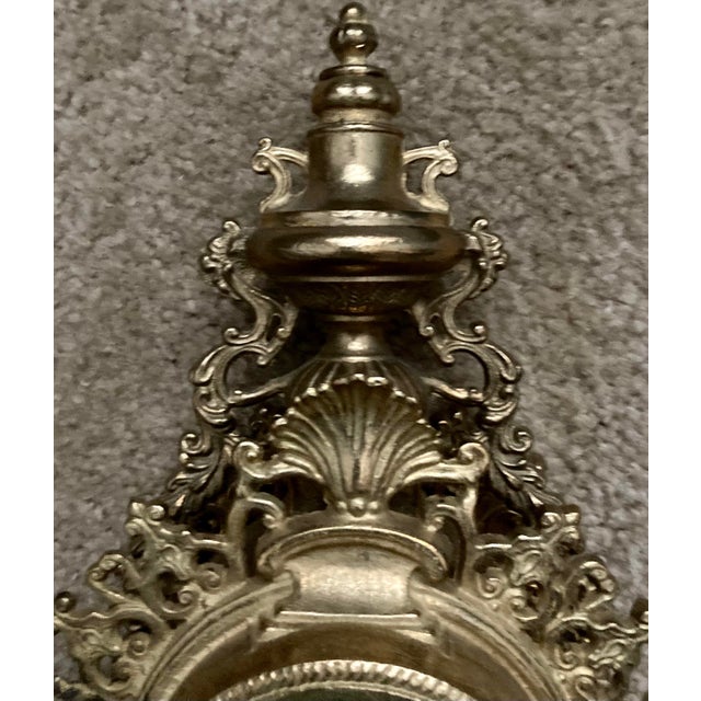 1950s Italian Rococo/Baroque Solid Brass Mantle Clock | Chairish