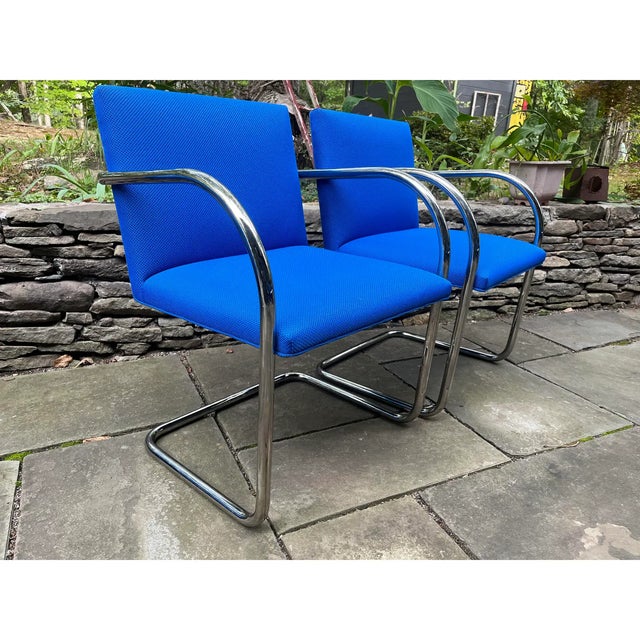 Pair of Brno Tubular Arm Chairs | Chairish