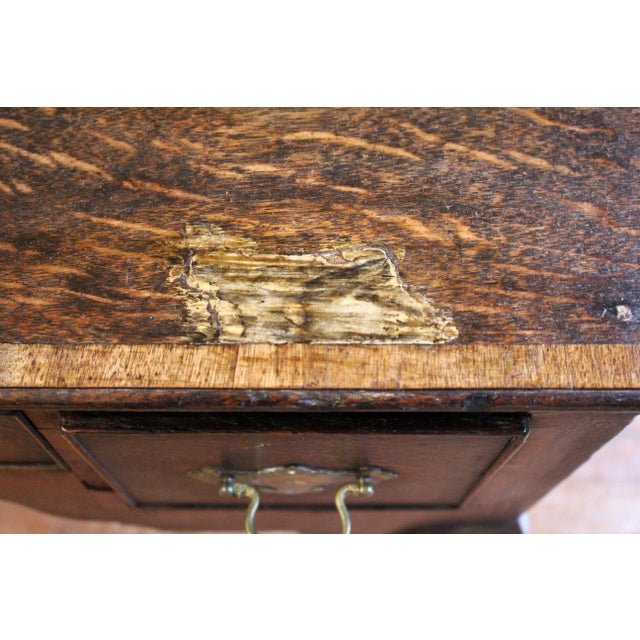Circa 1730 English Country Oak Lowboy or Dressing Table | Chairish
