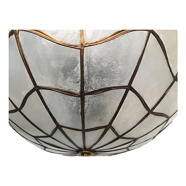 1950s Capiz Shell Ceiling Light | Chairish