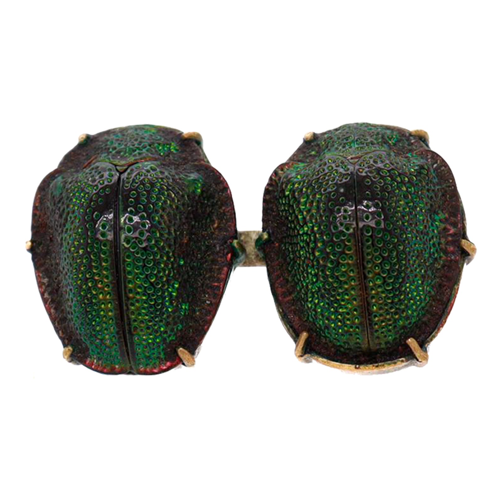 Antique Egyptian Revival Gold Filled Scarab Brooch With Real Beetle ...