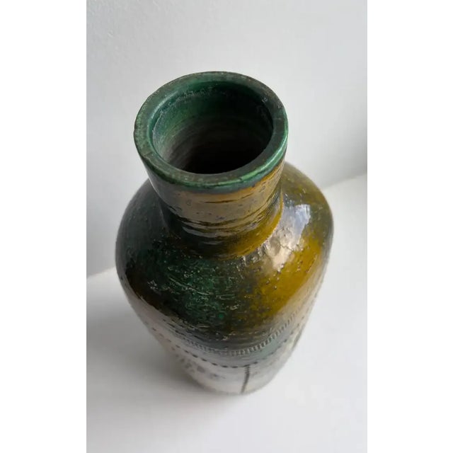 Mid 20th Century Large Italian Raymor Bitossi Ceramic Vase | Chairish