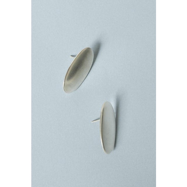 Modernist Silver Earrings from Niels Erik, 1960s, Set of 2 | Chairish