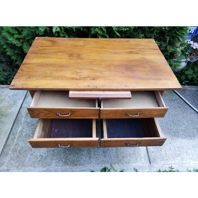 Antique Farmhouse Potbelly Baker's Dough Table Baking Table Rustic ...