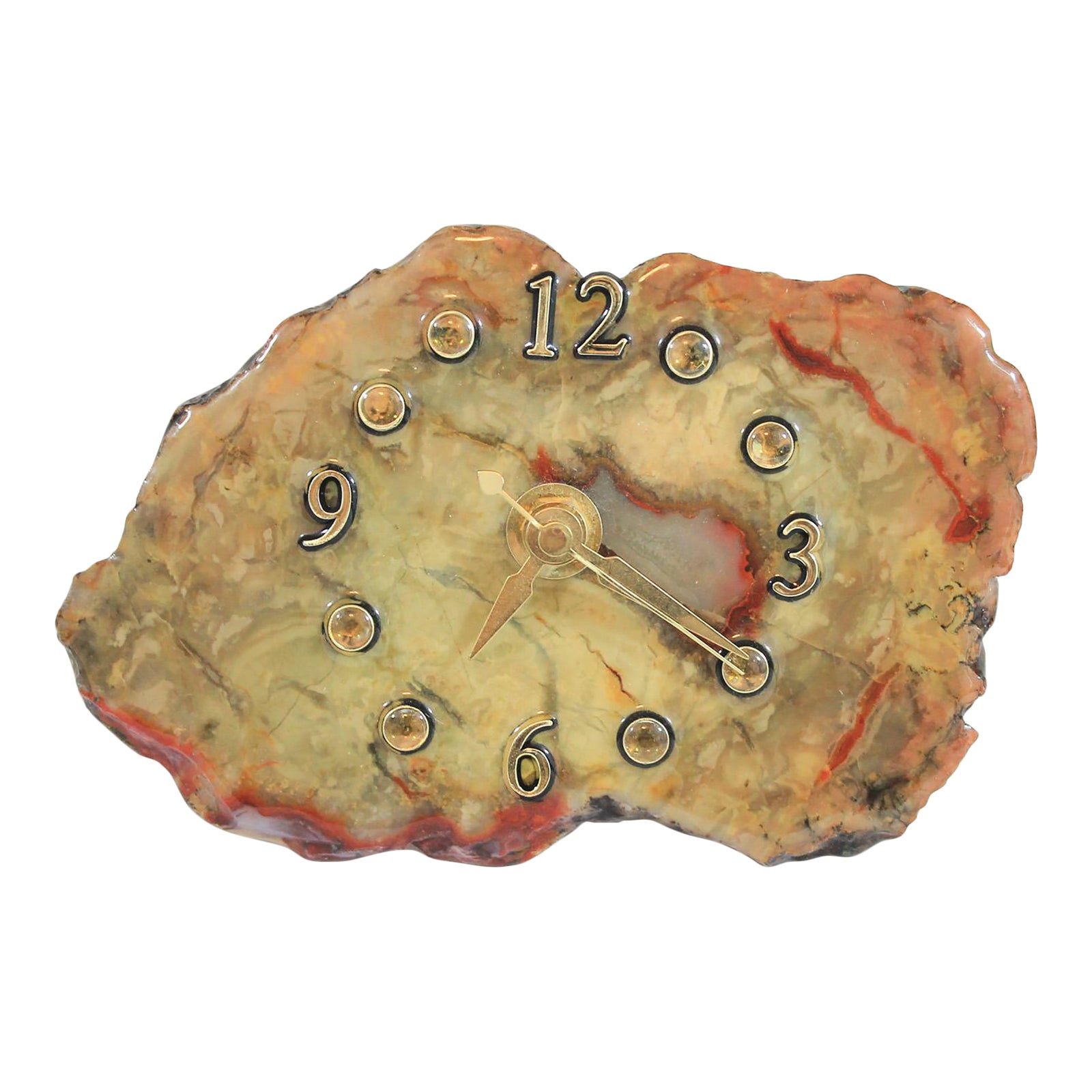 Mid-Century Agate Wall Clock | Chairish