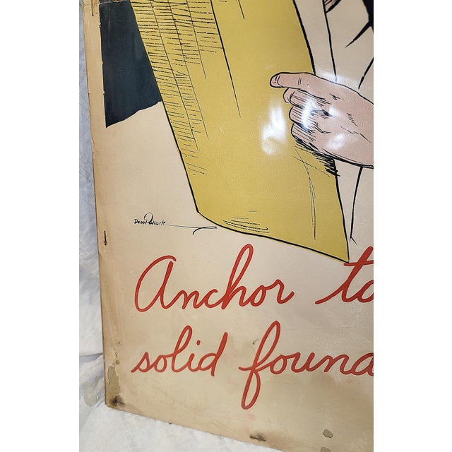 Original 1928 Large Bill Jones Motivational Poster | Chairish