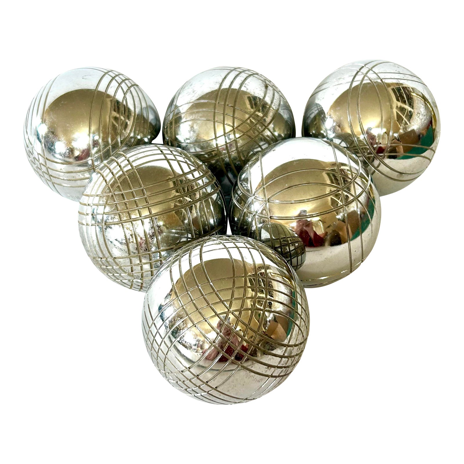 French Pétanque Boules, Set of 6 | Chairish