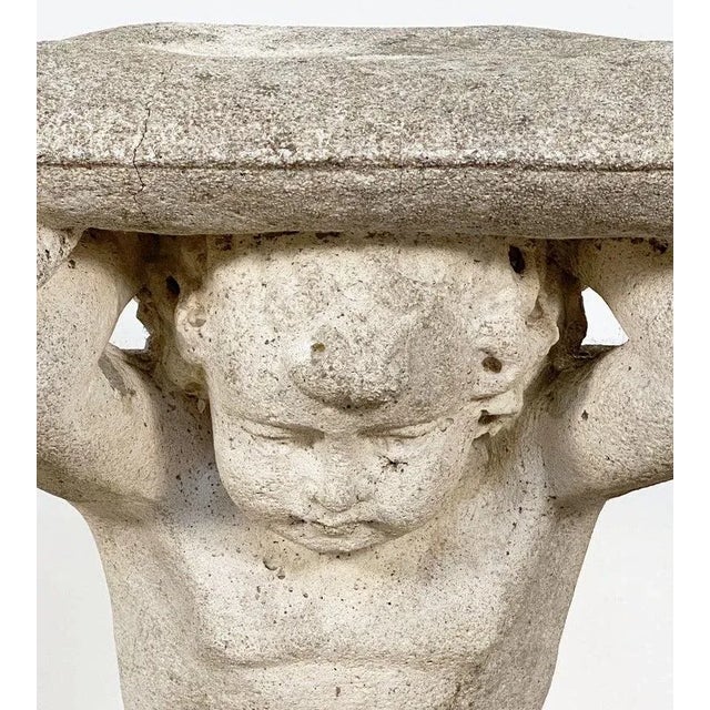 Italian Putti or Cherub Garden Stools of Composition Stone - Four ...