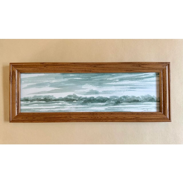 Nancy Smith Framed Original Watercolor Seascape | Chairish
