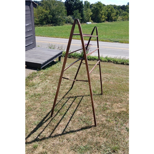 Antique Roosting Fold Up Ladder Rack Original Old Red Paint 1880s ...