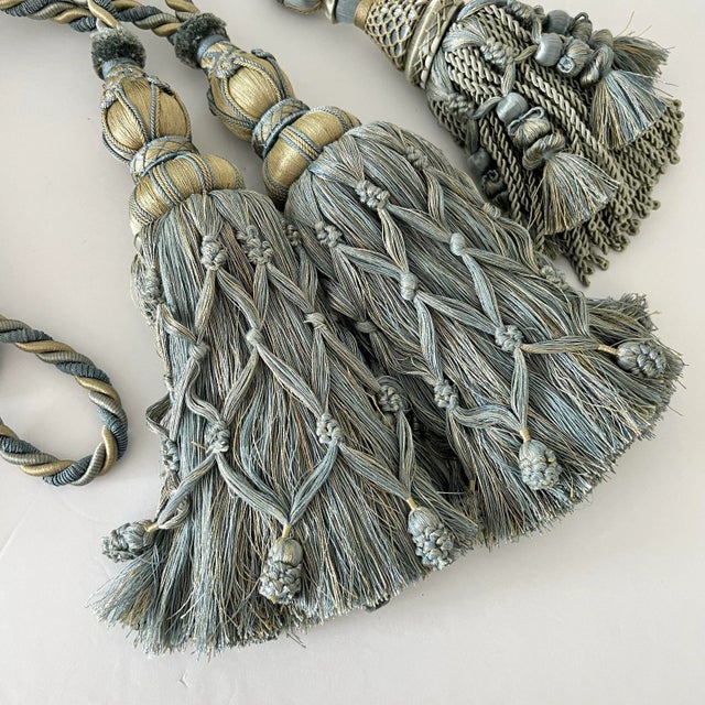 Vintage French Style Pair of Curtain Tie Backs Tassels and Window ...