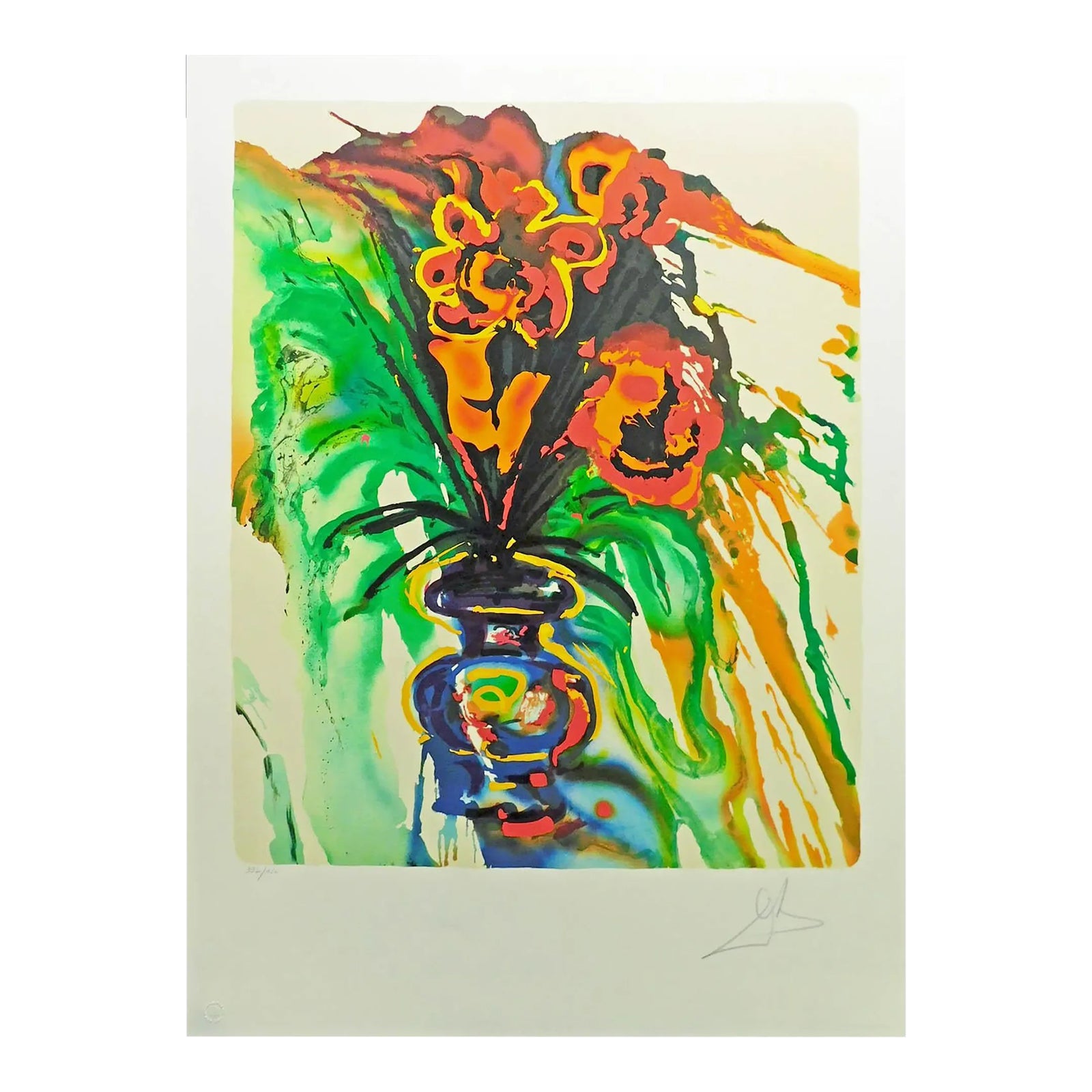 Salvador Dali "Gala's Bouquet" Hand Signed Lithograph Listed Art ...