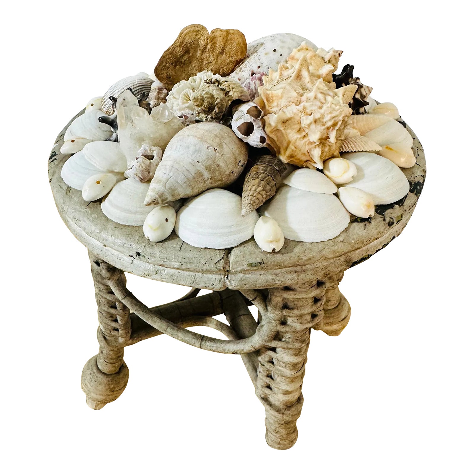 Hand Made Vintage Shell Sculpture | Chairish