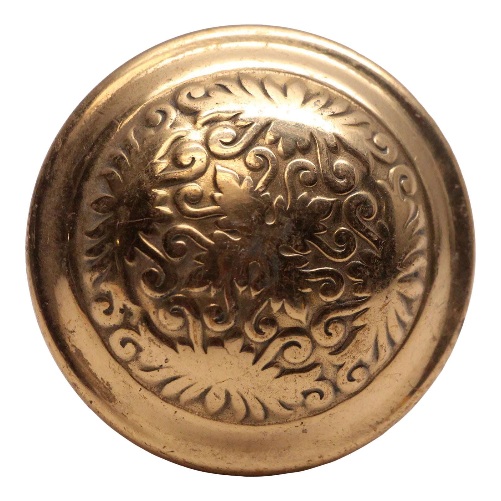 Antique Polished Brass Reading Door Knob | Chairish