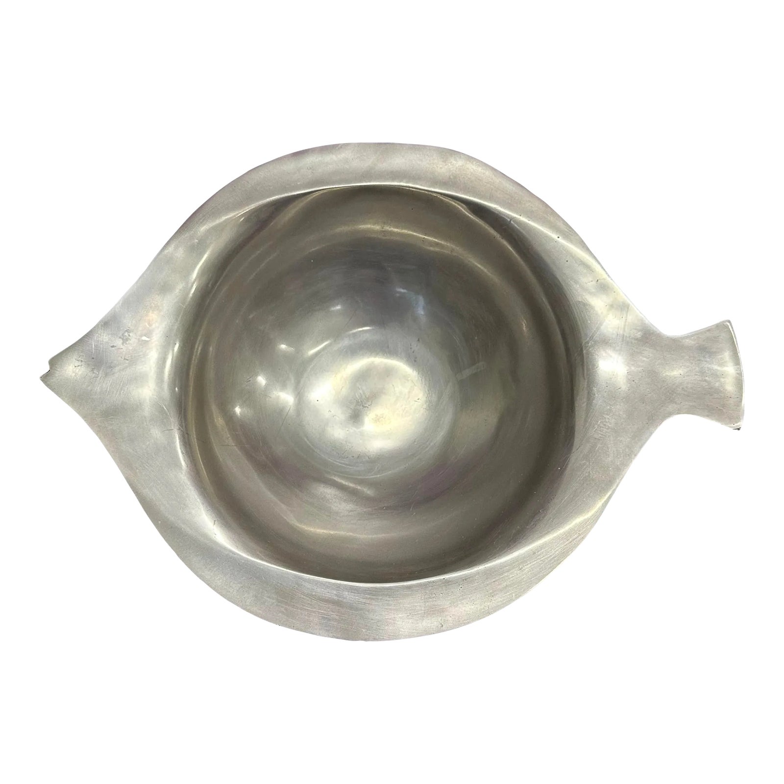 Vintage Pewter Metal Fish Serving Dish | Chairish