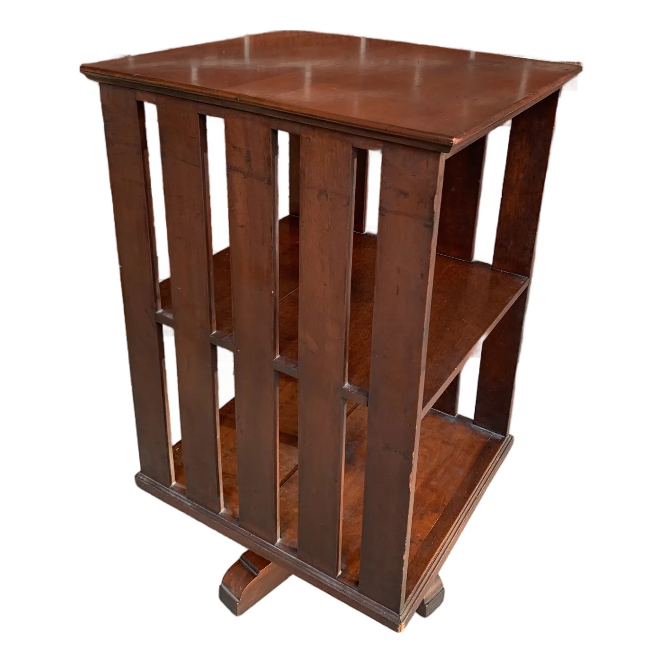 Early 20th Century Victorian Revolving Bookcase Table | Chairish