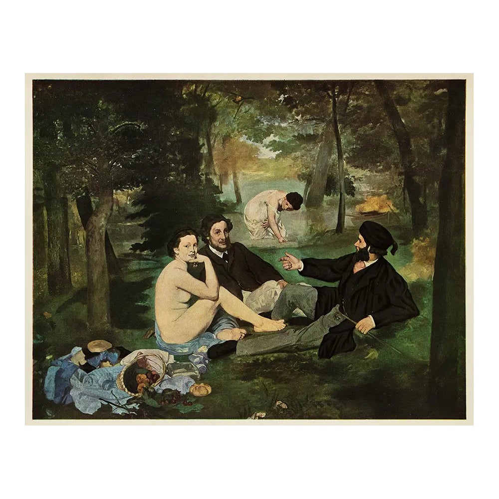 Circa 1950s After Manet "Luncheon on the Grass" Vintage Full Color ...