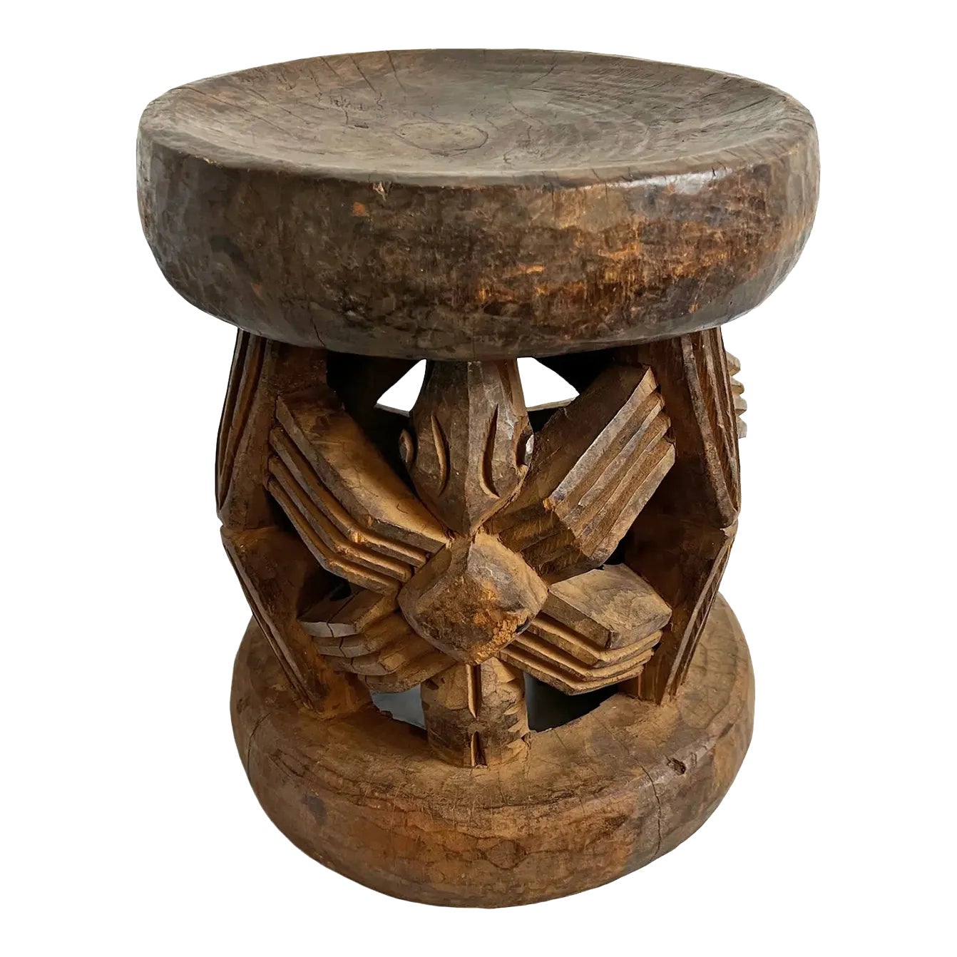 Vintage Bamileke Spider Stool | Chairish