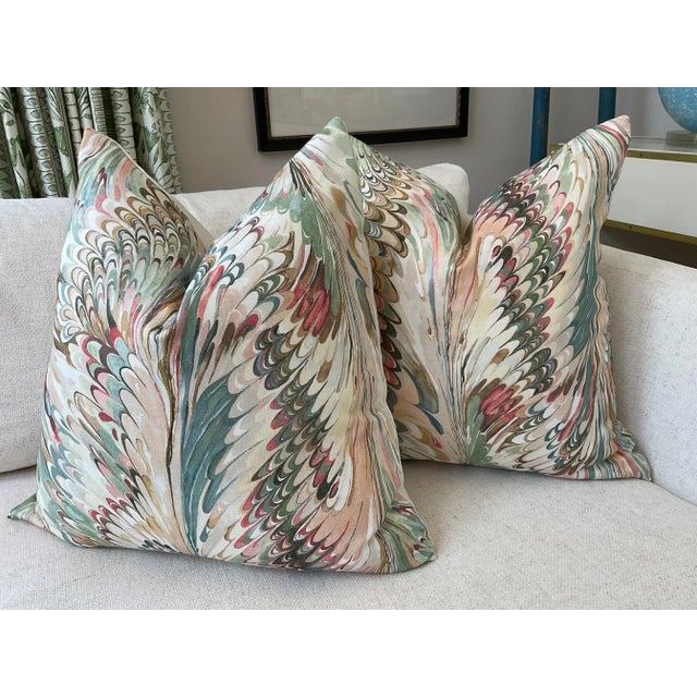 Lee Jofa "Taplow"in Spice and Leaf Pillows- a Pair | Chairish