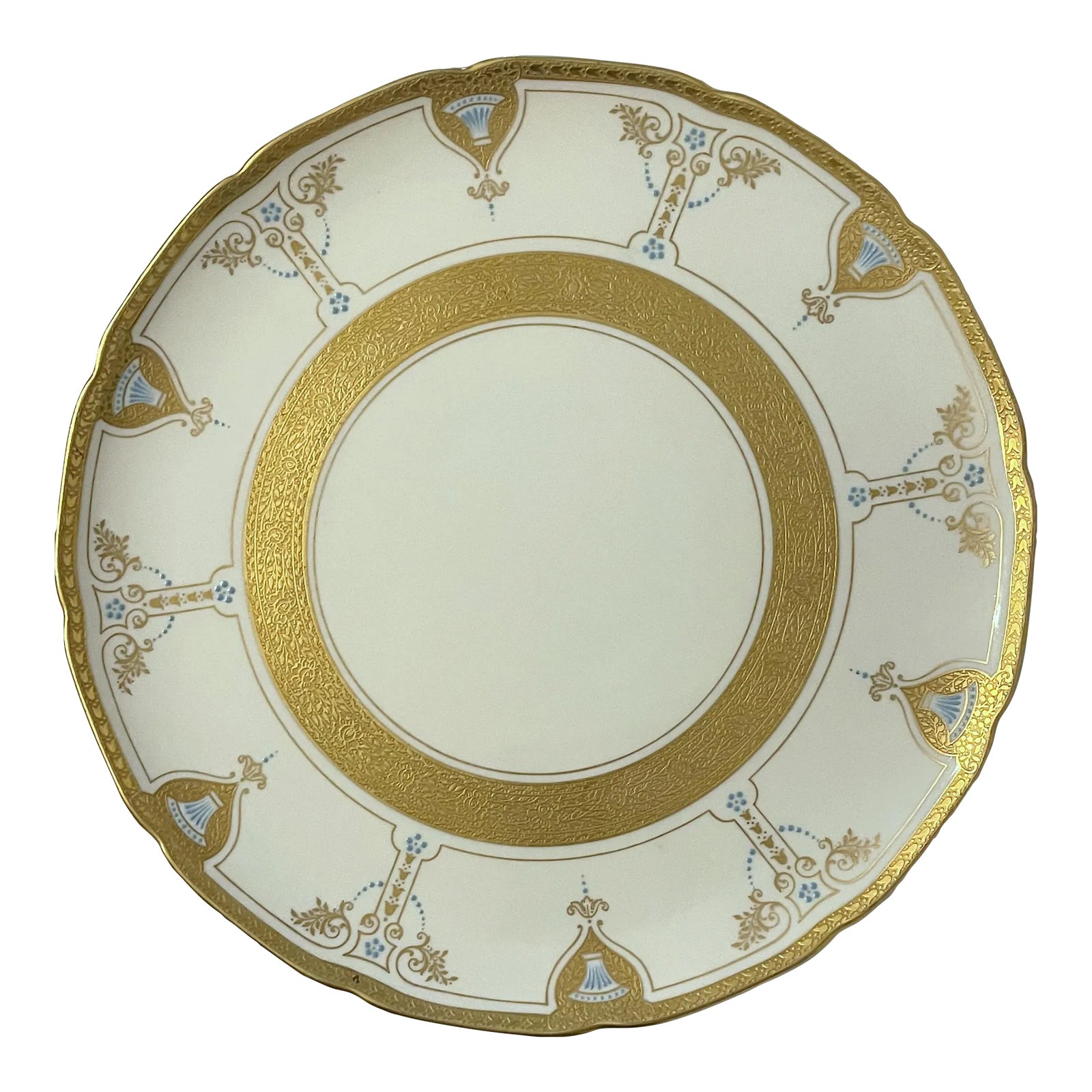 Mid 20th Century Lenox Porcelain Cake Plate | Chairish