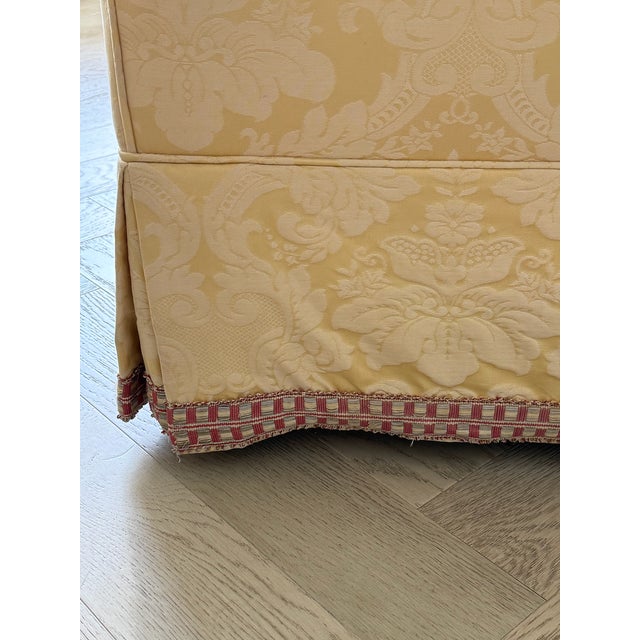 Lewis Mittman Tight Back 3-Seat Skirted Sofa With Roll Arms With Houlès ...